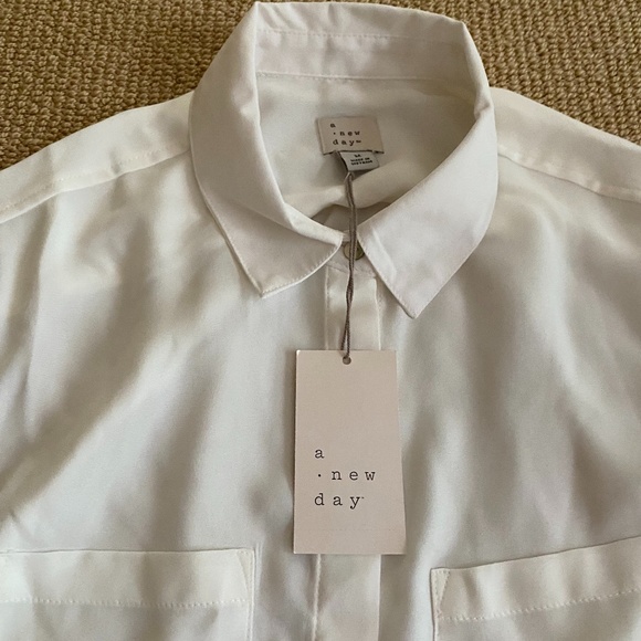 a new day | Tops | Womens A New Day Button Up Shirt Size Medium | Poshmark